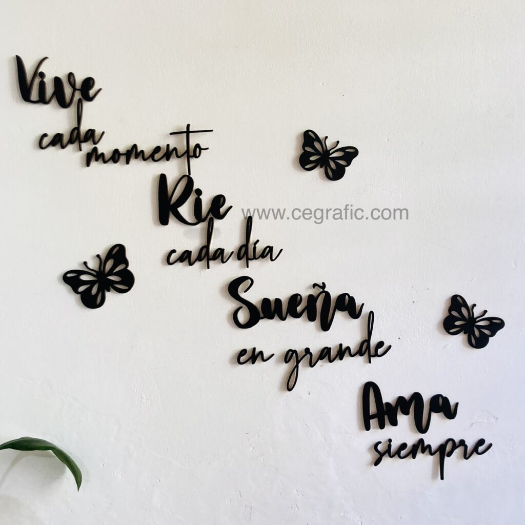 Frase Vive, sueña, ríe, ama – CeGrafic