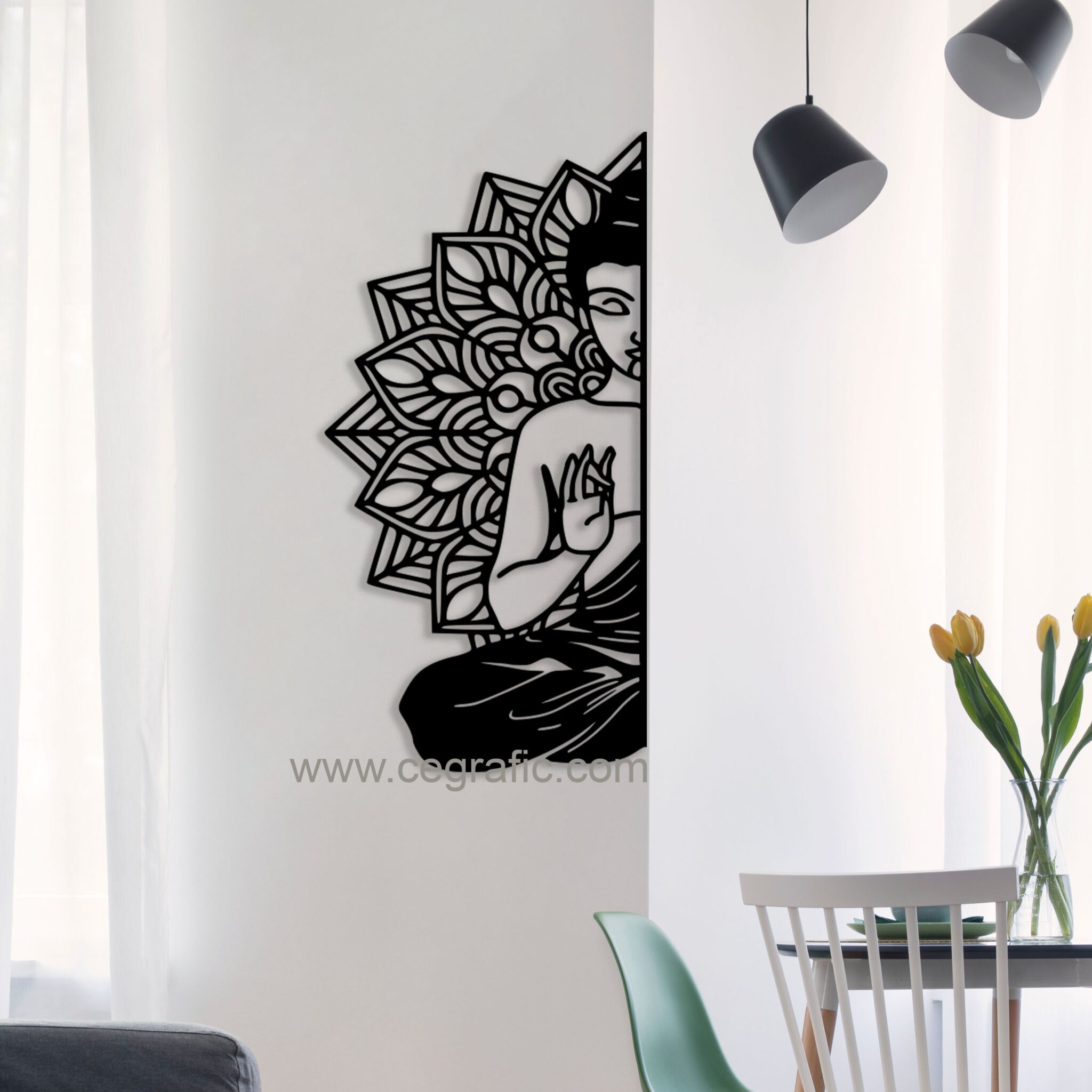 Mitad silueta mandala – CeGrafic